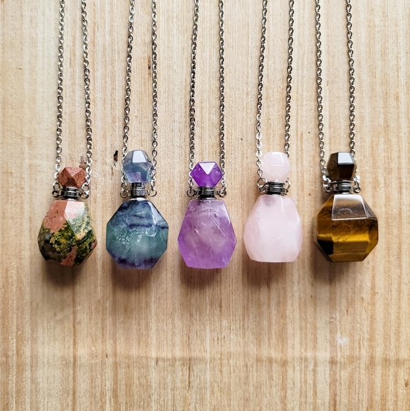 Jewelry | Potion Bottle Necklace Wearable Vessel Precious Gemstone And ...